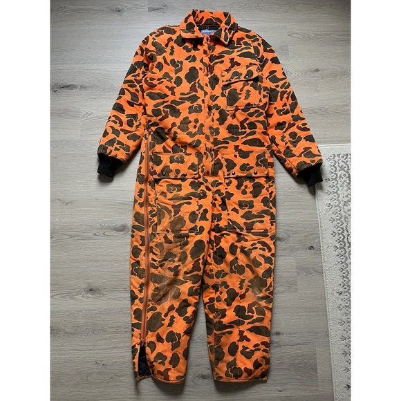 Saftbak | Jackets & Coats | Vintage Saftbak Orange Camouflage Coveralls ...